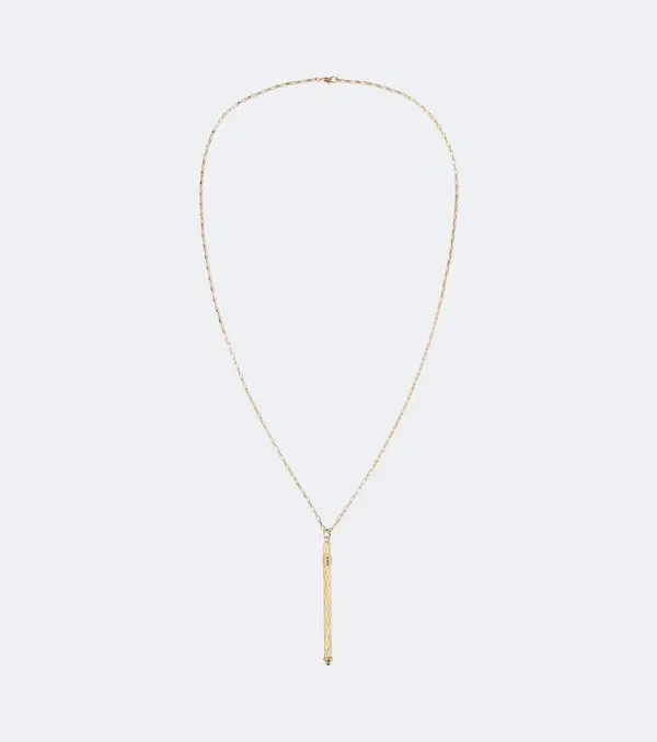 Saint Laurent Cassandre Pendant Necklace - Gold
