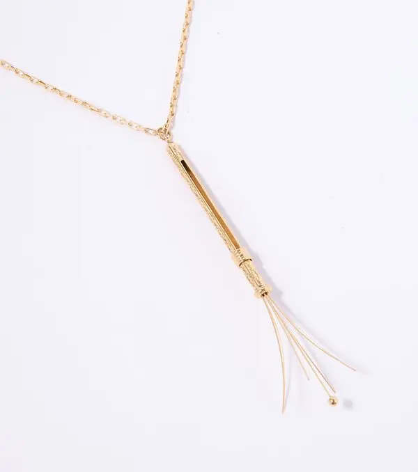 Saint Laurent Cassandre Pendant Necklace - Gold