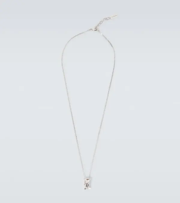 Saint Laurent Cassandre Pendant Necklace - Silver