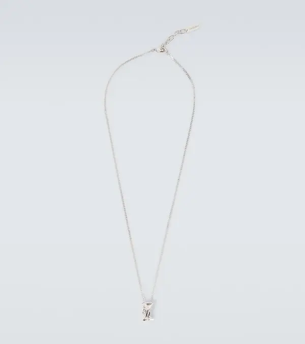 Saint Laurent Cassandre Pendant Necklace - Silver