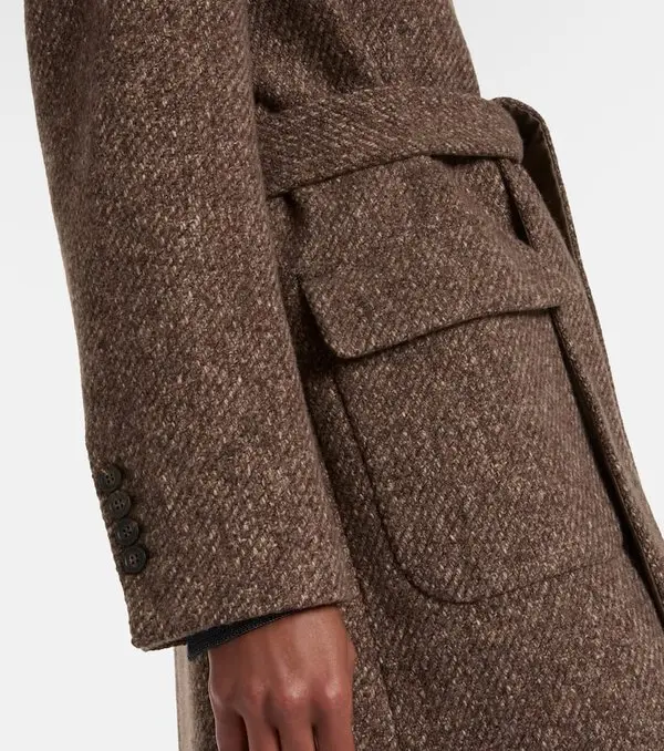 Brunello Cucinelli Belted Wool And Cashmere Overcoat