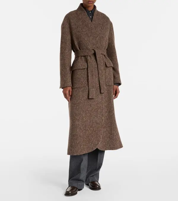 Brunello Cucinelli Belted Wool And Cashmere Overcoat