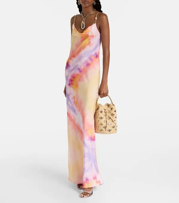 Rabanne Embellished Raffia Tote