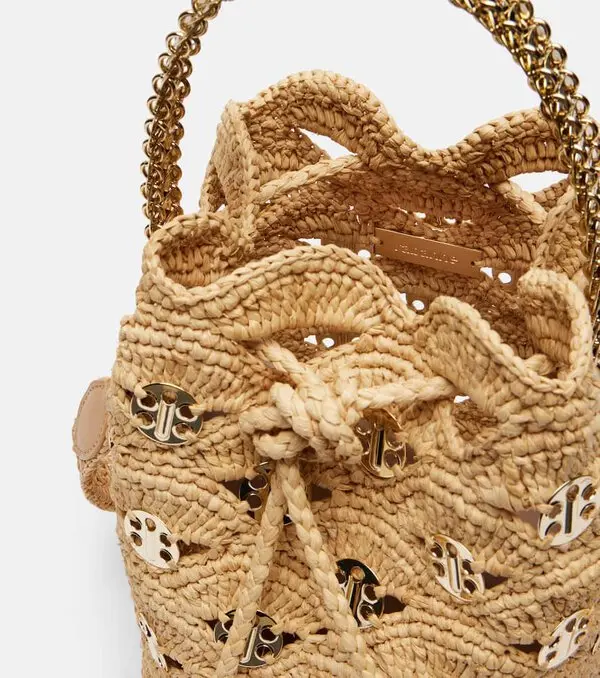 Rabanne Embellished Raffia Tote