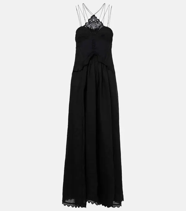 Isabel Marant Étoile Lindy Lace-trimmed Maxi Dress