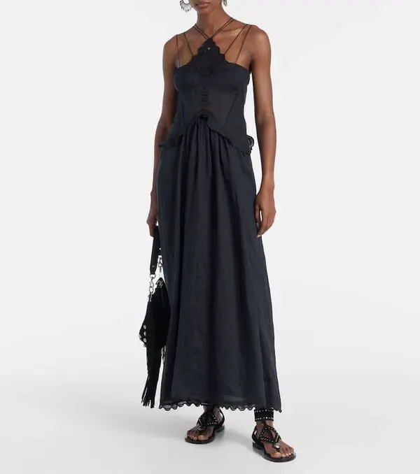 Isabel Marant Étoile Lindy Lace-trimmed Maxi Dress