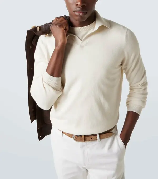 Brunello Cucinelli Cashmere Polo Sweater