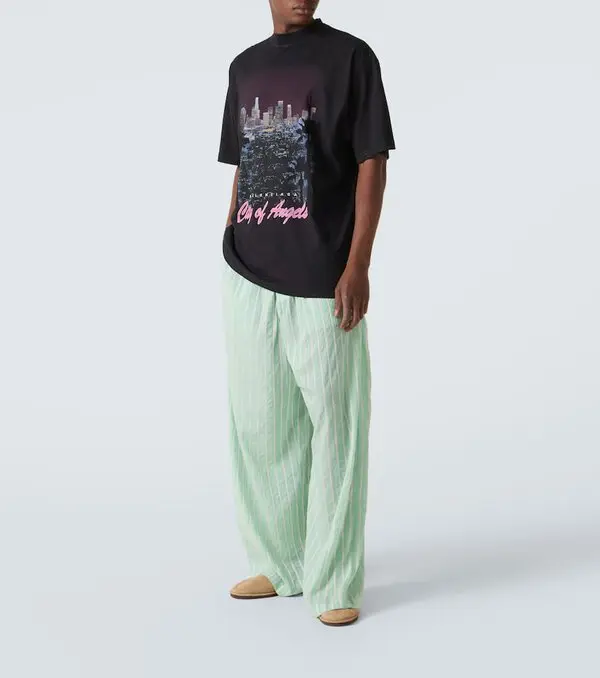 Balenciaga Striped Mid-rise Pajama Pants