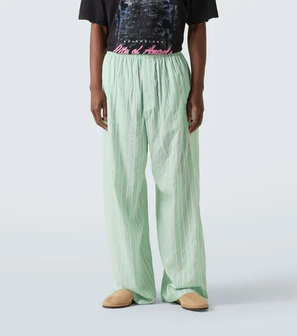 Balenciaga Striped Mid-rise Pajama Pants