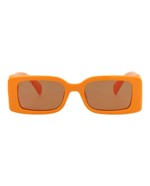 Gucci Square Frame Sunglasses - Orange Orange Brown (gg1325s/30013843/008)