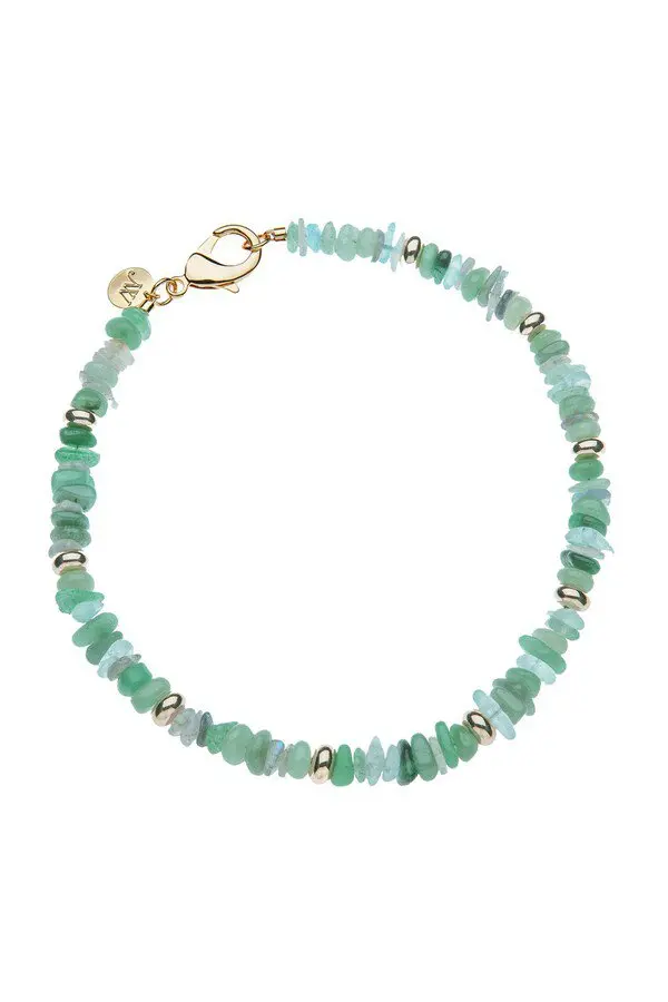 JANE WIN Strong Beaded Necklace - Aqua