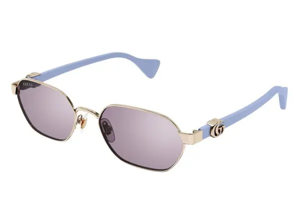 Gucci Round Frame Sunglasses - Gold Violet (gg1593s/004fr)