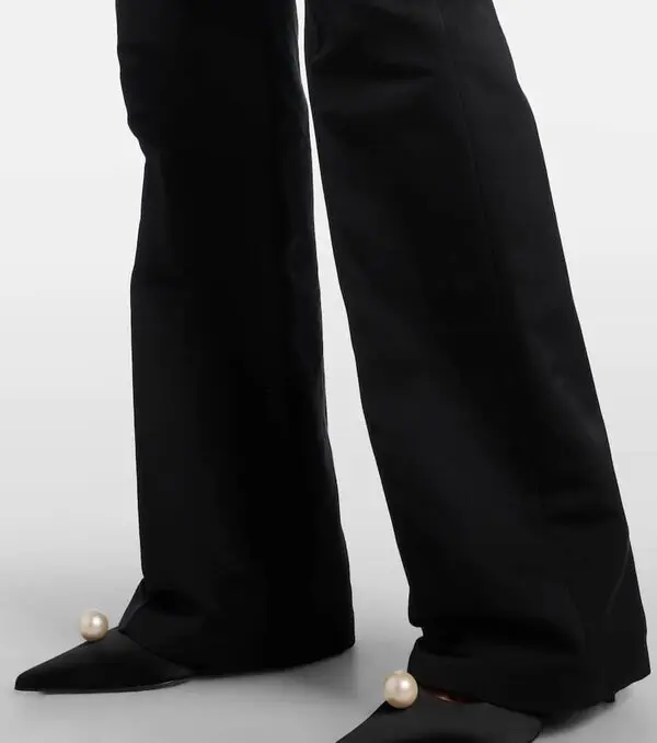 Magda Butrym Cotton And Silk Flared Pants