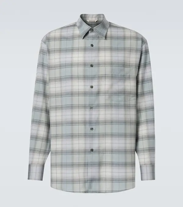 Auralee Checked Wool Shirt