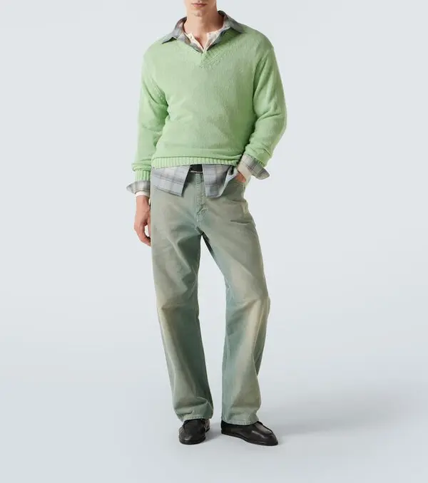 Auralee Checked Wool Shirt