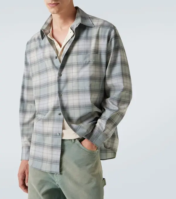 Auralee Checked Wool Shirt