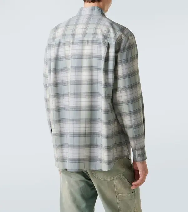 Auralee Checked Wool Shirt