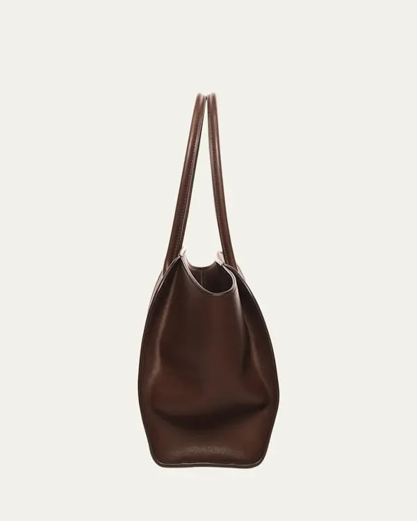 THE ROW Marlo 12 Tote Bag In Saddle Leather - Black
