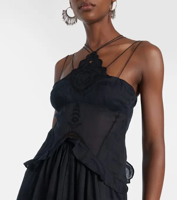 Isabel Marant Étoile Lindy Lace-trimmed Maxi Dress