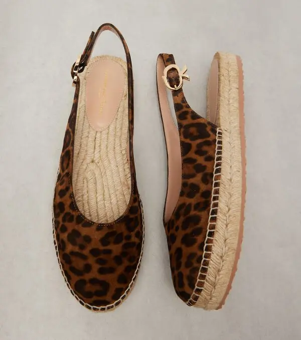 GIANVITO ROSSI Paz Suede Slingback Espadrilles - Brown