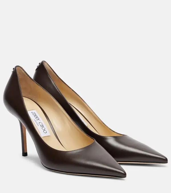 JIMMY CHOO Love 85 Leather Pumps - Brown