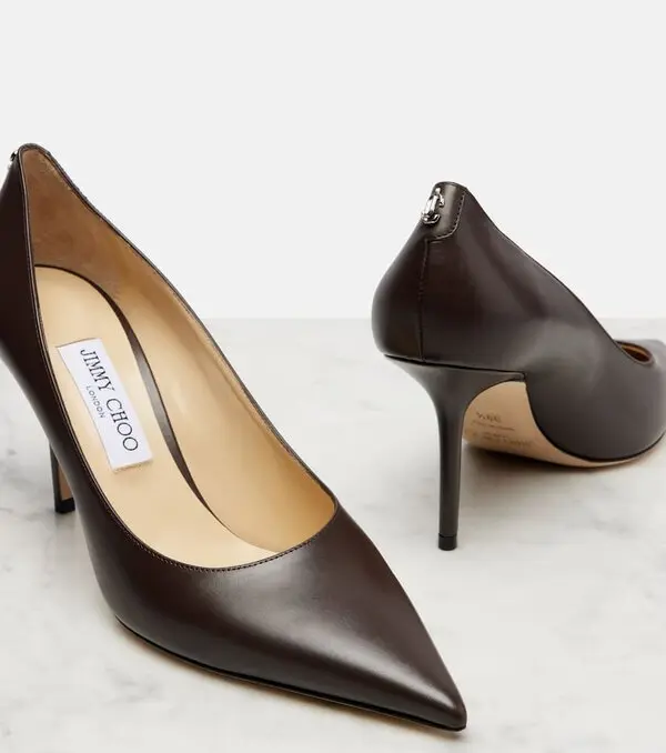 JIMMY CHOO Love 85 Leather Pumps - Brown