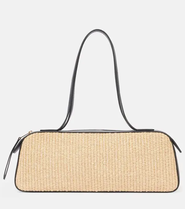 Khaite Simona Raffia Shoulder Bag - Beige