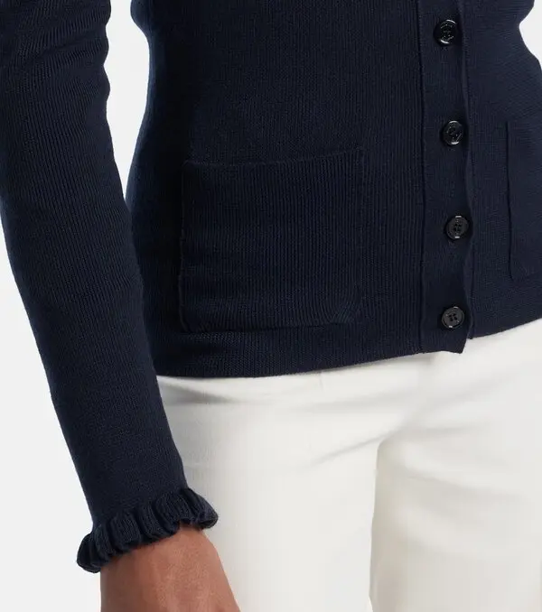 Valentino Garavani Ruffled Virgin Wool Cardigan