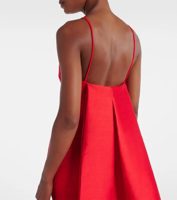 Solace London Ulla Caped Gown - Red