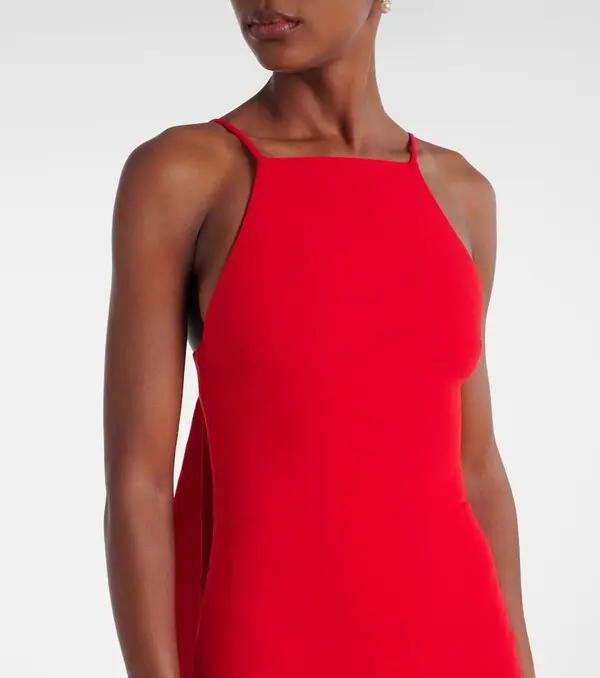 Solace London Ulla Caped Gown - Red