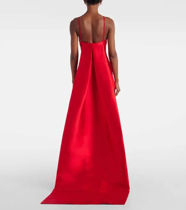 Solace London Ulla Caped Gown - Red