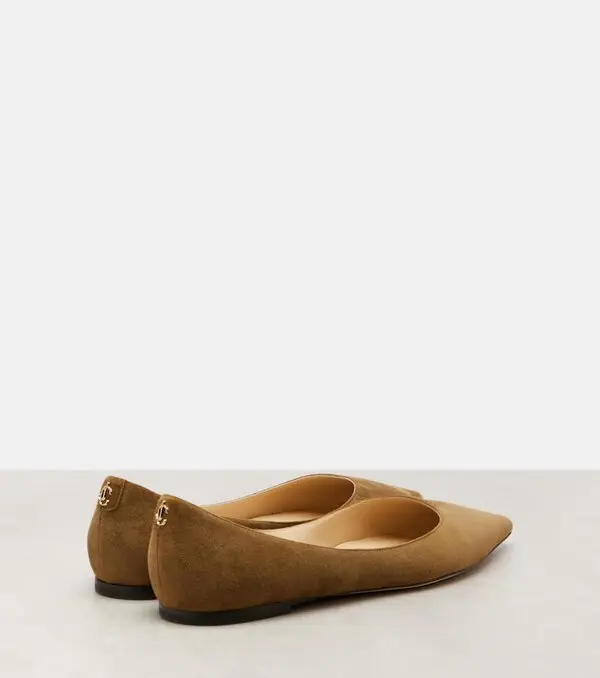 JIMMY CHOO Love Suede Ballet Flats - Green