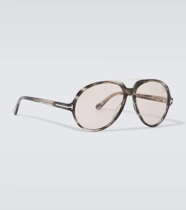 TOM FORD Aalto Aviator Sunglasses - Brown