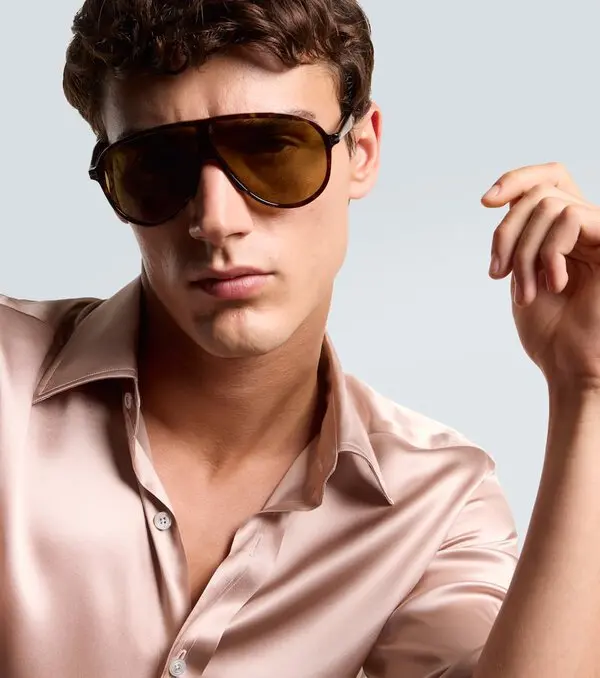 TOM FORD Aalto Aviator Sunglasses - Brown