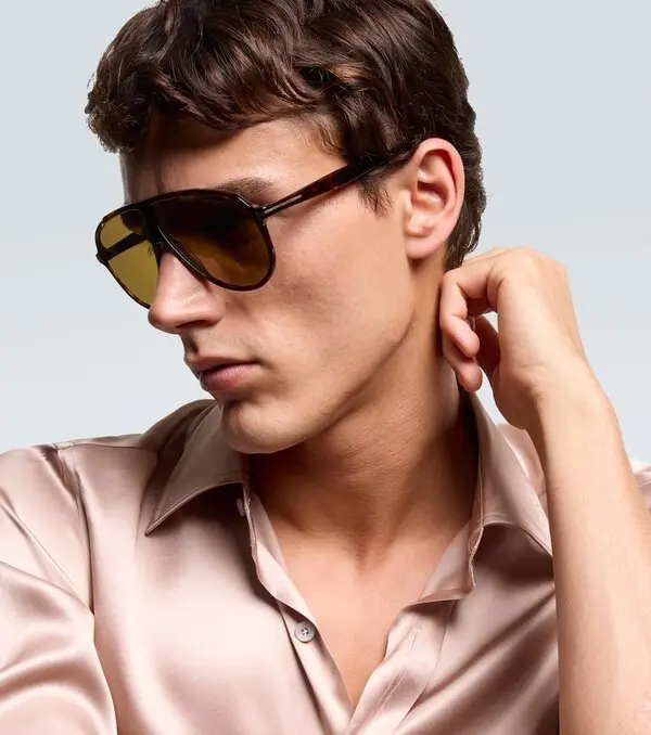 TOM FORD Aalto Aviator Sunglasses - Brown