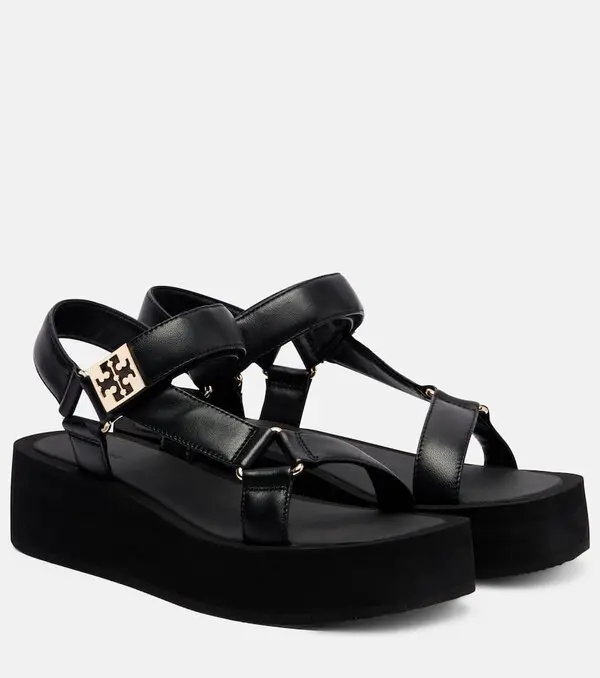 Tory Burch Mellow Leather Platform Sandals