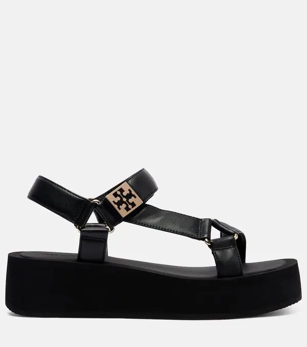 Tory Burch Mellow Leather Platform Sandals