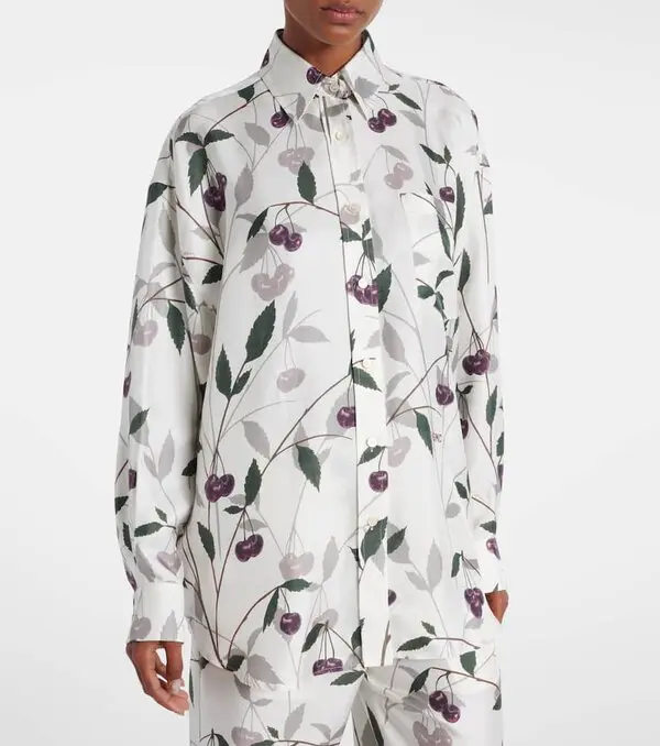 Stella McCartney Printed Silk Twill Shirt