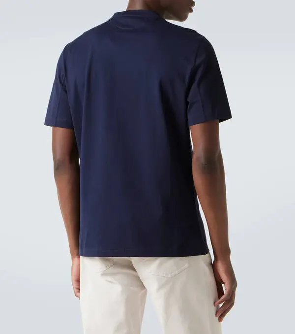 Brunello Cucinelli Logo Cotton Jersey T-shirt