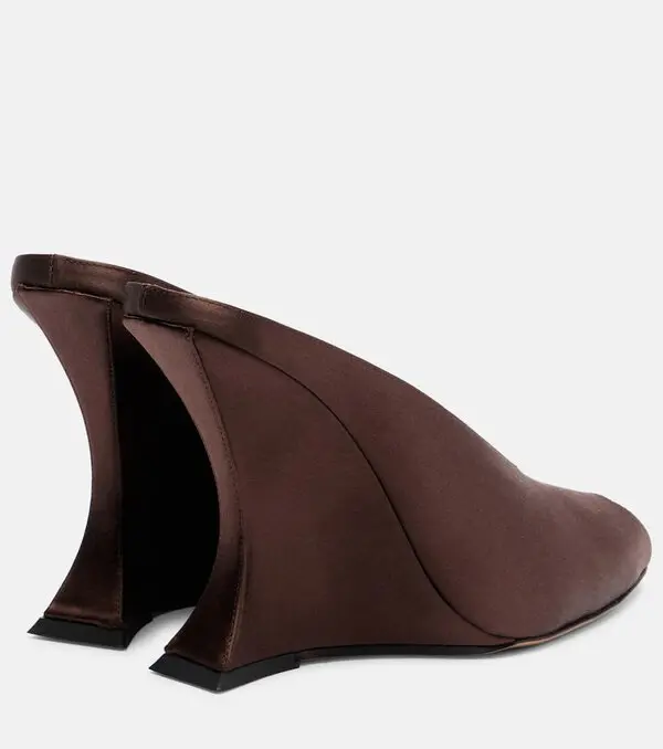 Paris Texas Nina 105 Satin Wedge Mules