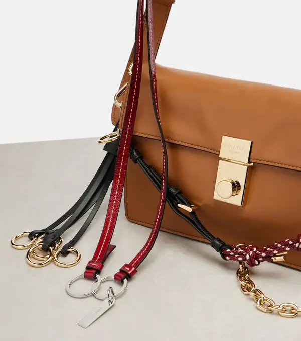 Prada Soft Sound Small Leather Shoulder Bag - Brown