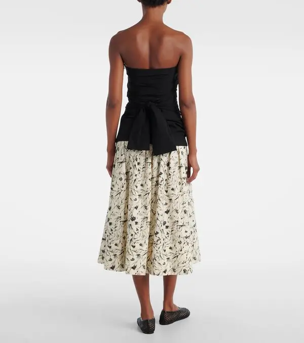 Proenza Schouler Lena Strapless Cotton-blend Top - Black