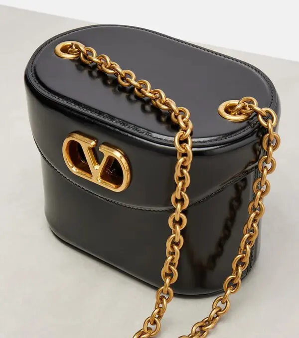 Valentino Garavani Vain Vlogo Leather Vanity Bag