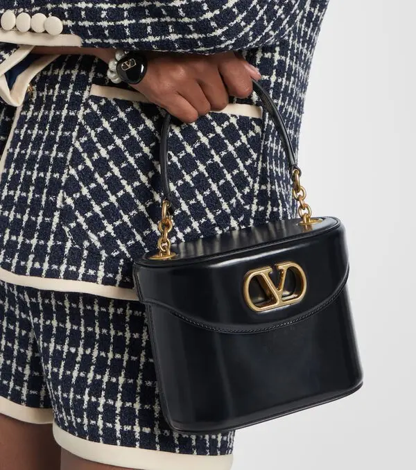 Valentino Garavani Vain Vlogo Leather Vanity Bag