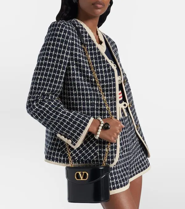 Valentino Garavani Vain Vlogo Leather Vanity Bag