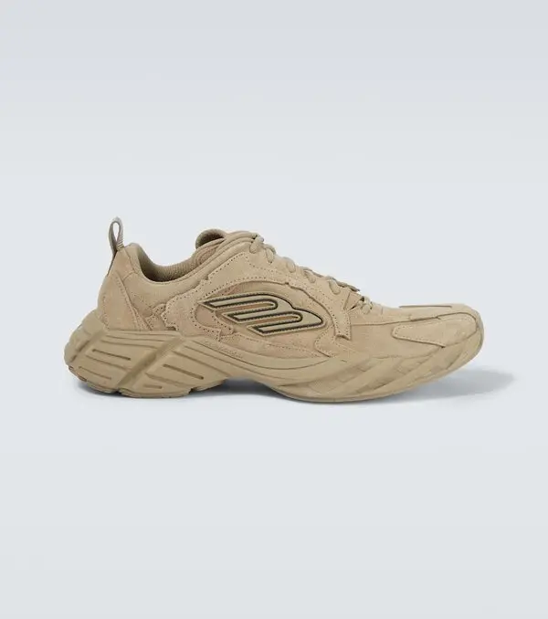 Balenciaga Monday Suede Sneakers - Beige