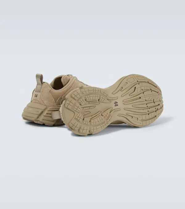 Balenciaga Monday Suede Sneakers - Beige