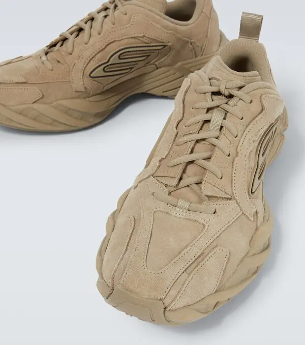 Balenciaga Monday Suede Sneakers - Beige