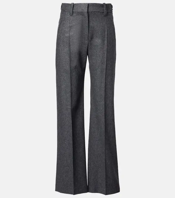 Brunello Cucinelli Pleated Virgin Wool Straight Leg Trousers