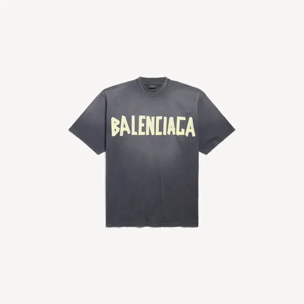 Balenciaga Tape Type Medium Fit T-shirt - Black